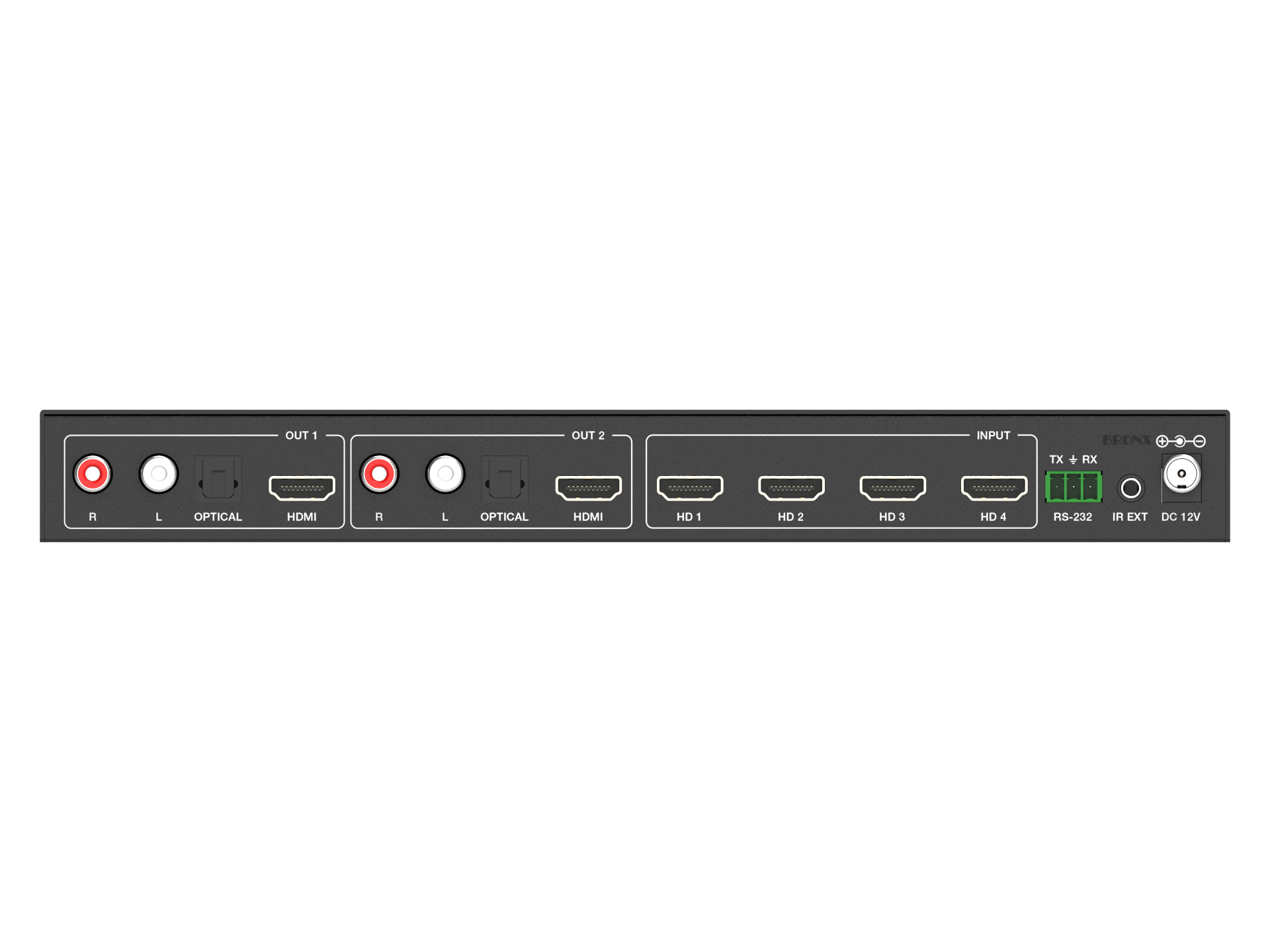4K60 4x2 Multiviewer Seamless UHD Video Matrix Switcher